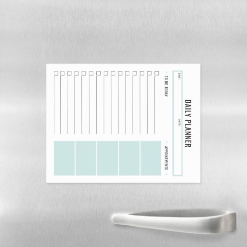 Daily Planner Mint Green To Do Appointments Magnetic Dry Erase Sheet ...