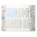 Daily Planner Multicolor Floral Border Notepad | Zazzle