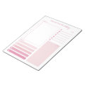 Daily Planner Pink Schedule Notes and To Do Lists | Zazzle
