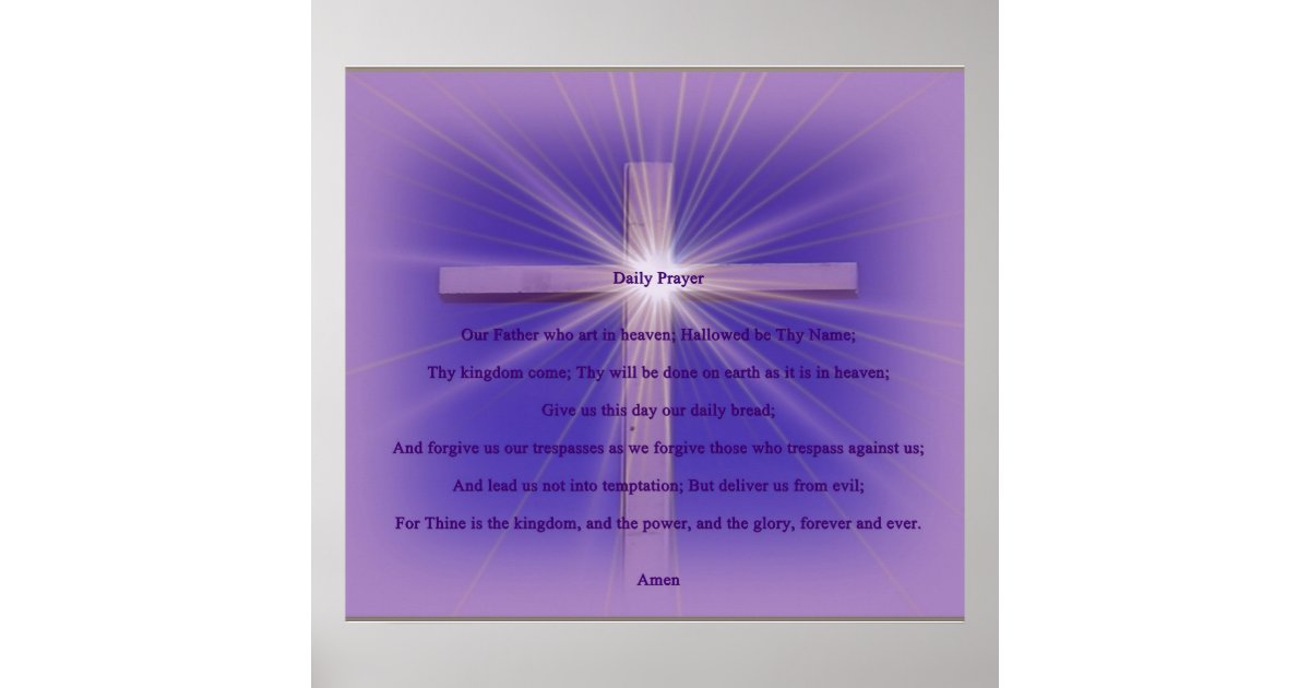 Daily prayer poster | Zazzle