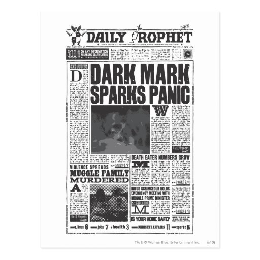 Daily Prophet Front Page Postcard | Zazzle