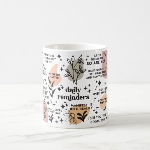 Daily Reminders Affirmation Mug | Zazzle