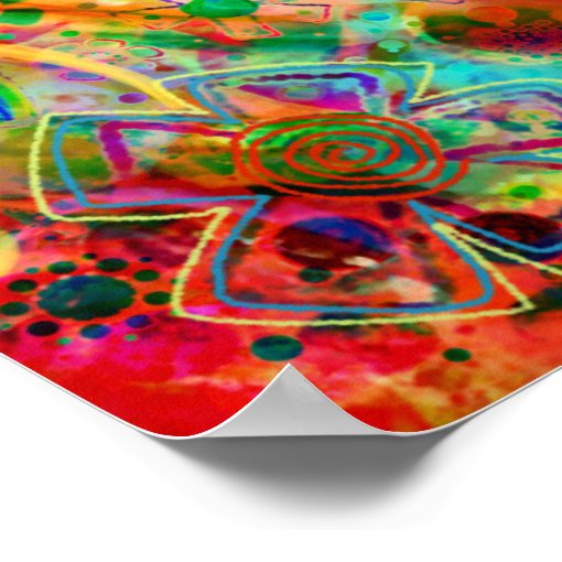 Daily Routine Pretty Abstract Floral Inspirivity Poster | Zazzle