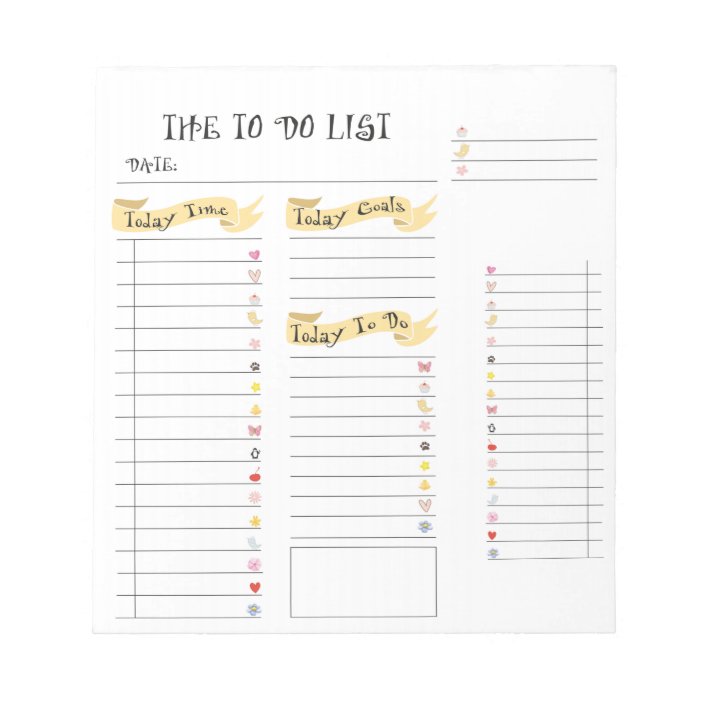 Daily to do list notepad | Zazzle