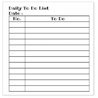 Daily Weekly To Do List Planner Reminders Schedule Rubber Stamp | Zazzle
