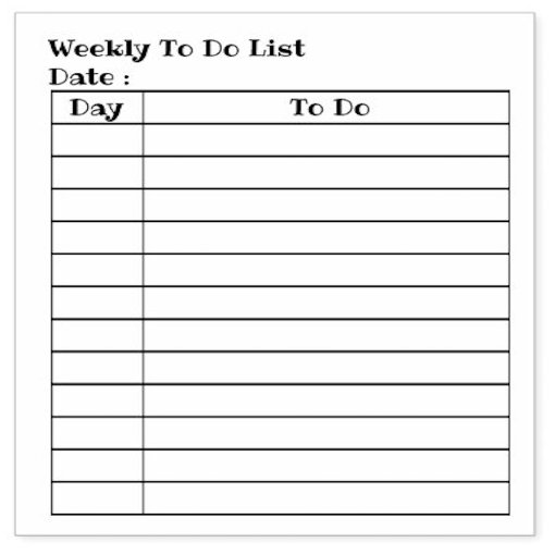 Daily Weekly To Do List Planner Reminders Schedule Rubber Stamp | Zazzle