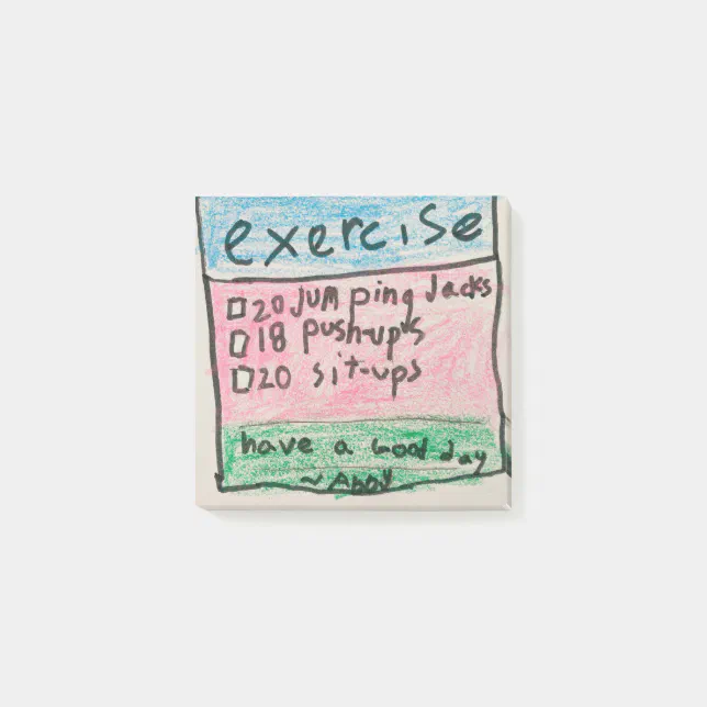 Daily Workout Sticky-Notes Post-it Notes | Zazzle