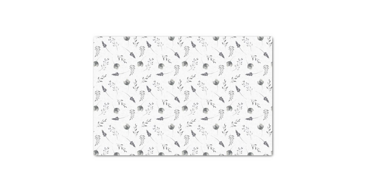 Dainty Blue Floral | Custom Printed Tissue Paper | Zazzle