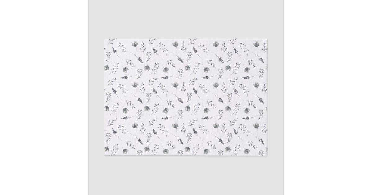 Dainty Blue Floral | Custom Printed Tissue Paper | Zazzle
