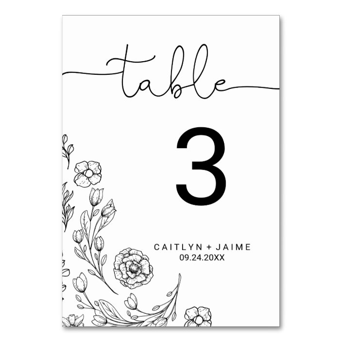 Dainty Elegance Table Number | Zazzle.com