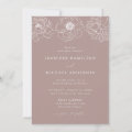 Dainty Floral Mauve Wedding Invitation | Zazzle