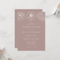 Dainty Floral Mauve Wedding Invitation | Zazzle