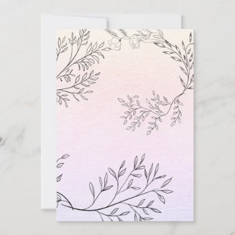 Dainty Floral Outlines on Pink 18th Birthday Party Invitation | Zazzle