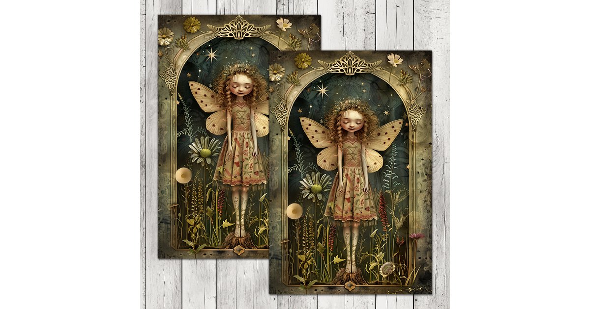 DAINTY FOREST FAIRY DECOUPAGE TISSUE PAPER | Zazzle
