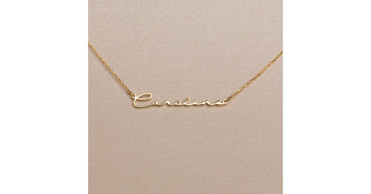 Dainty Minimalist Script Name Necklace | Zazzle