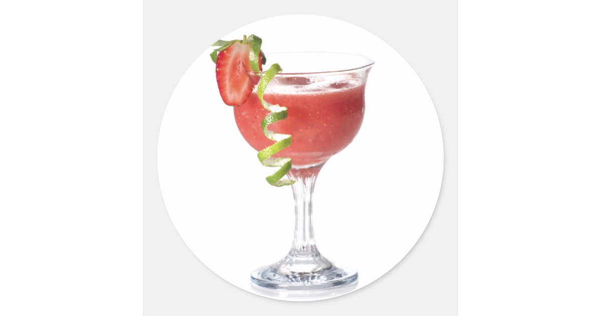 Daiquiri Strawberry Sticker | Zazzle