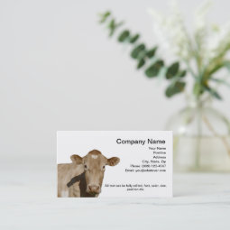 Dairy Cow Business Card | Zazzle