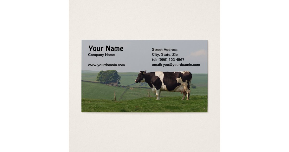 Dairy Cow Business card | Zazzle.com