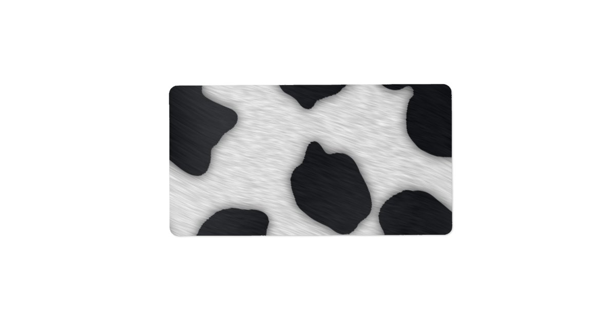 Dairy Cow Print Label | Zazzle