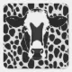 Dairy Cow Print Square Sticker | Zazzle