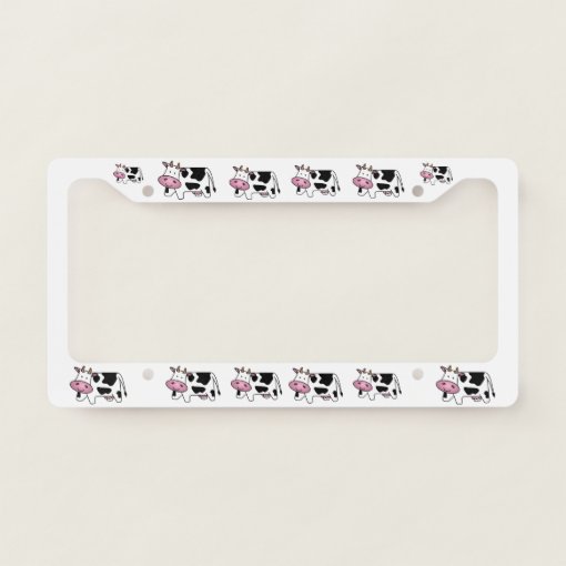 Dairy Farm Cute Cow Custom Destiny Destiny'S License Plate Frame | Zazzle