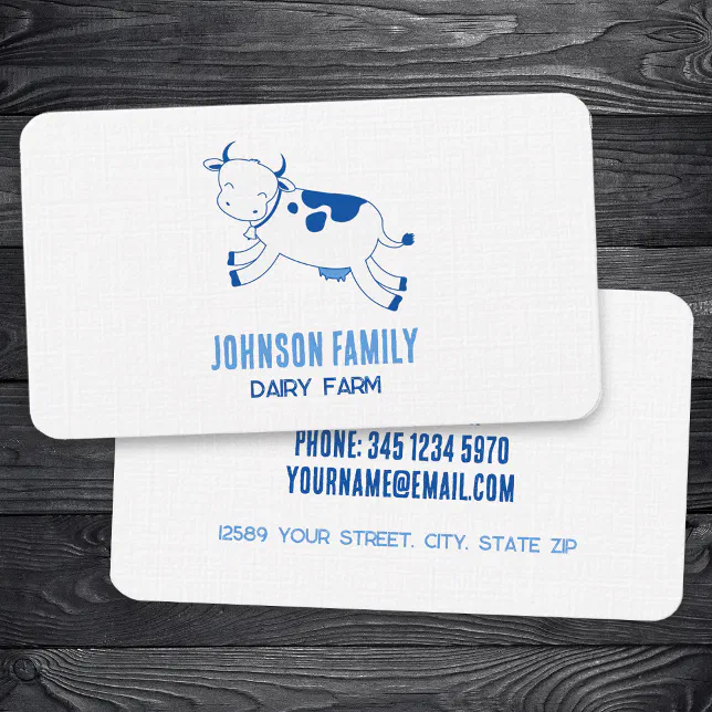Dairy Farm Milk Business Card | Zazzle