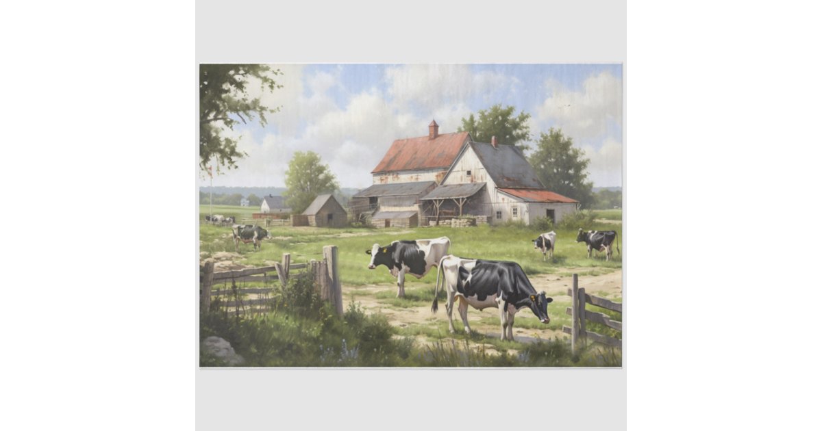 Dairy Farm Tissue Paper | Zazzle