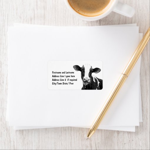 Dairy Farmer Customized Cow Label | Zazzle