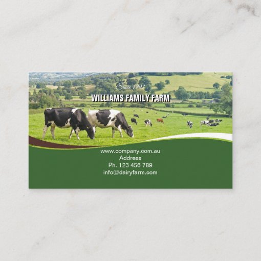 Dairy Farms, cattle, agriculture, Business Card | Zazzle