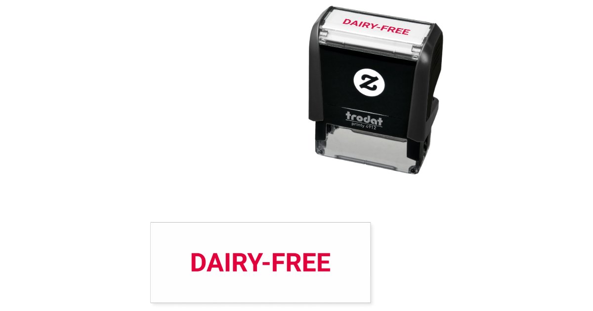 Dairy-free Allergy Friendly Self-inking Stamp | Zazzle