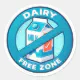 Dairy-Free Zone Classic Round Sticker | Zazzle