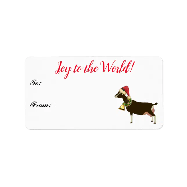 Dairy Goat Christmas Gift Tag | Zazzle