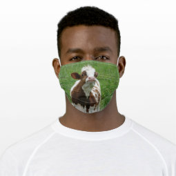 Dairy Milk Cow on the Farm Adult Cloth Face Mask | Zazzle