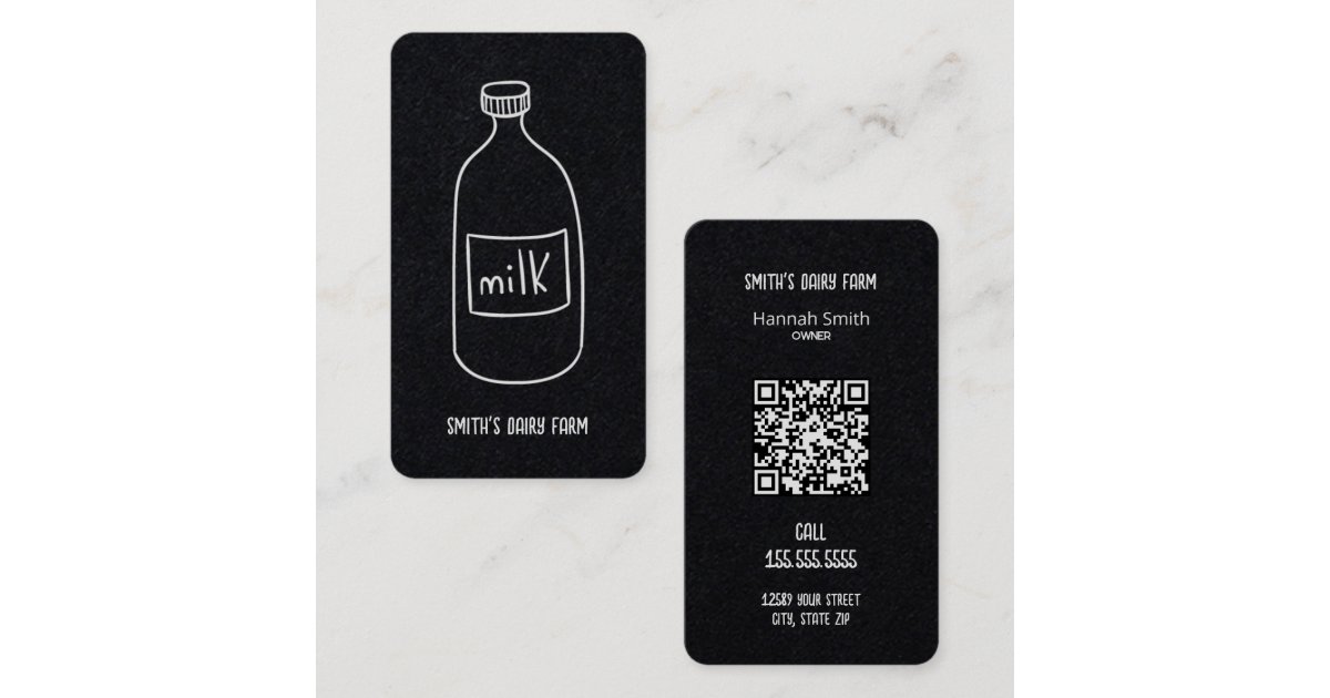 Dairy Milk Custom QR Business Card | Zazzle