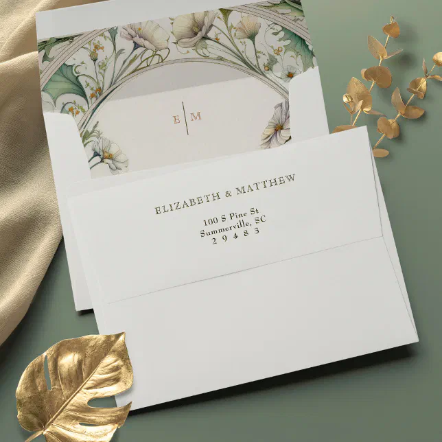 Daisies Art Nouveau Vintage Victorian Envelope | Zazzle