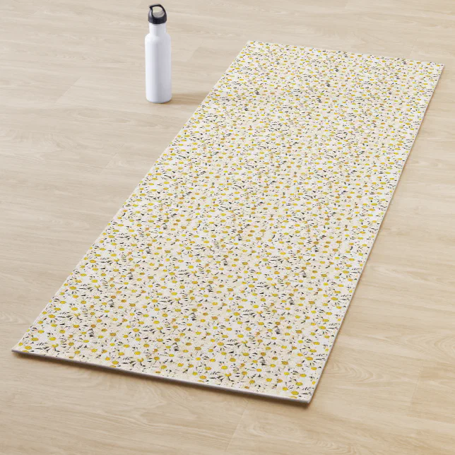 Daisies Fitness Elegant Modern Nature Template Yoga Mat | Zazzle
