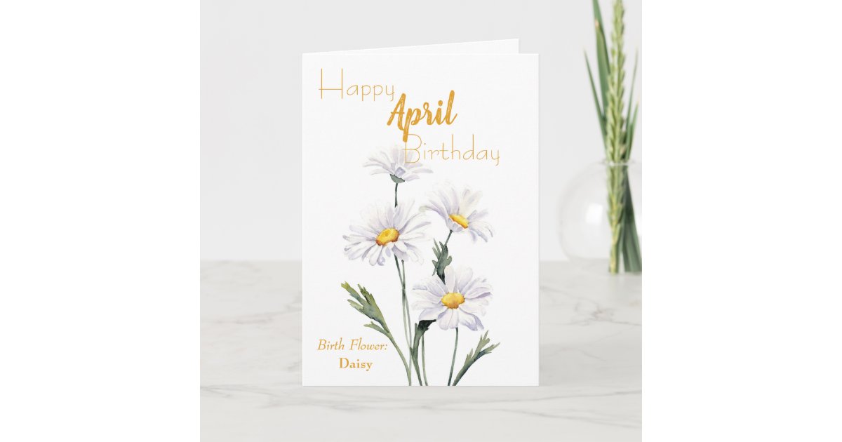 Daisies March Birth Flower Birthday Card | Zazzle