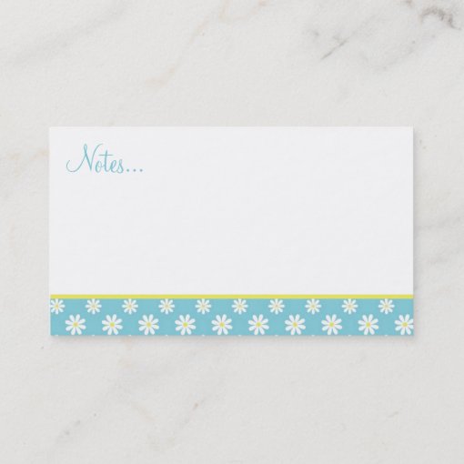 Daisies on Blue Calling Card | Zazzle