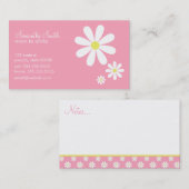 Daisies on Pink Calling Card | Zazzle