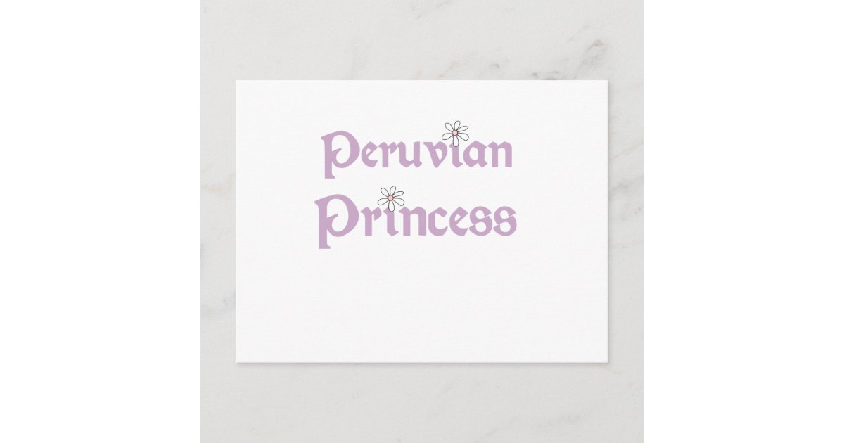 Daisies Peruvian Princess Postcard | Zazzle