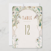 Daisies Table Numbers Vintage Art Nouveau Wedding | Zazzle