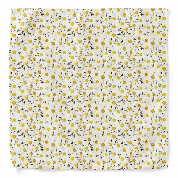 Daisies Template Yellow White Trendy Elegant Bandana | Zazzle.com