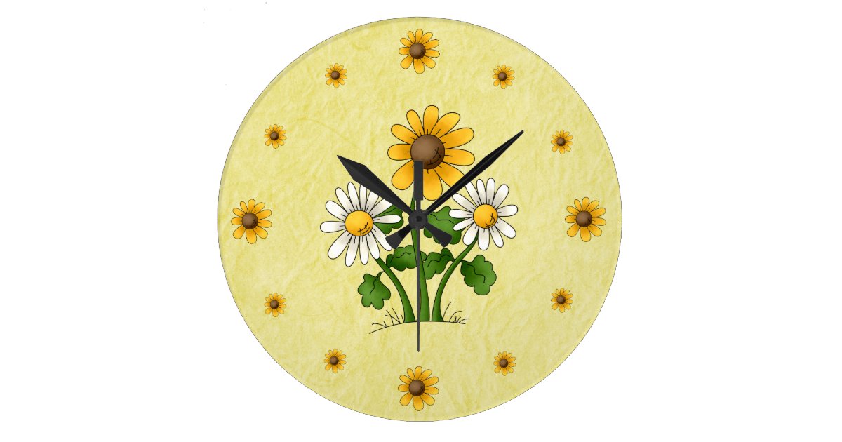 Daisies Wall Clock | Zazzle.com