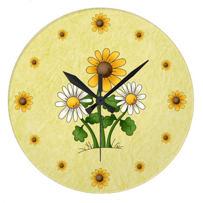 Daisies Wall Clock | Zazzle.com