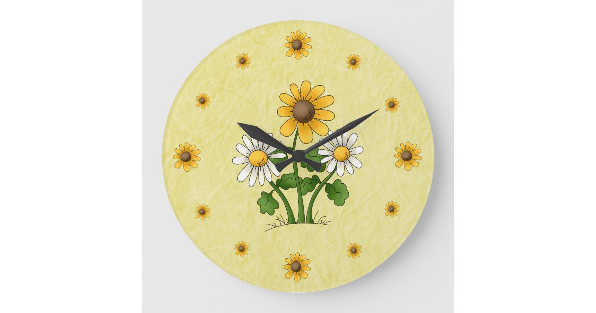 Daisies Wall Clock | Zazzle