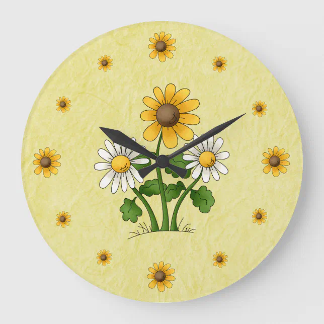 Daisies Wall Clock | Zazzle