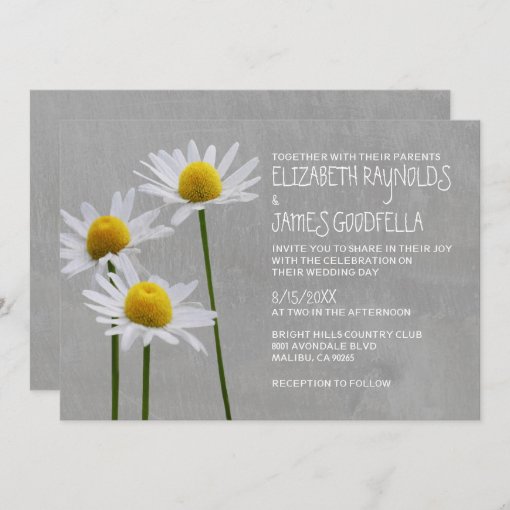 Daisies Wedding Invitations | Zazzle