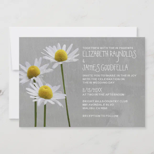 Daisies Wedding Invitations | Zazzle