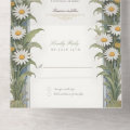 Daisies Wedding Perforated RSVP All In One Invitation | Zazzle