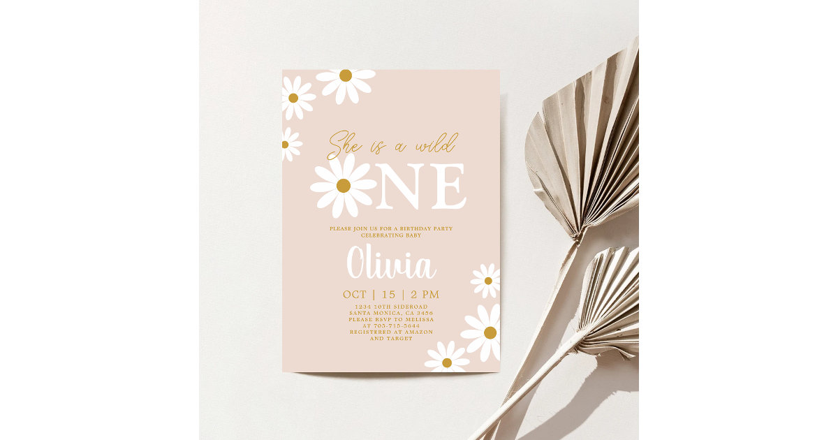 Daisy 1st Birthday Invitation | Zazzle